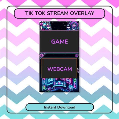 Overlay Streaming Gaming Tik Tok Animated Gaming Setup Neon Etsy