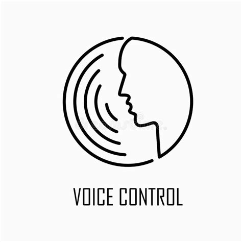 Voice Control Linear Icon Modern Outline Voice Control Logo Con Stock Vector Illustration Of