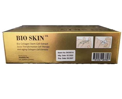 Bio Skin Collagen Stem Cell Extract 12 Amps Complete Materials Health