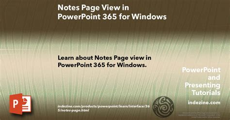 Notes Page View In PowerPoint For Windows