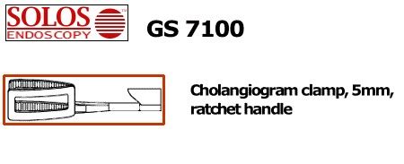 Cholangiogram Clamp 5mm Ratchet Solos Endoscopy