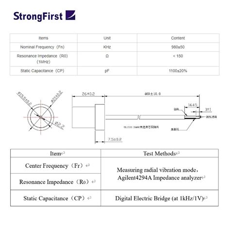 Buy Wholesale China Strongfirstchina Manufacturer Pps Water Meter 1 Mhz Ultrasonic Transducer