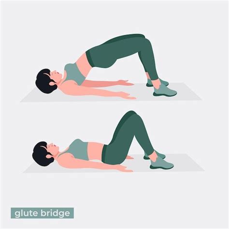 Ejercicio De Puente De Glúteos Mujer Entrenamiento Fitness Aeróbico Y