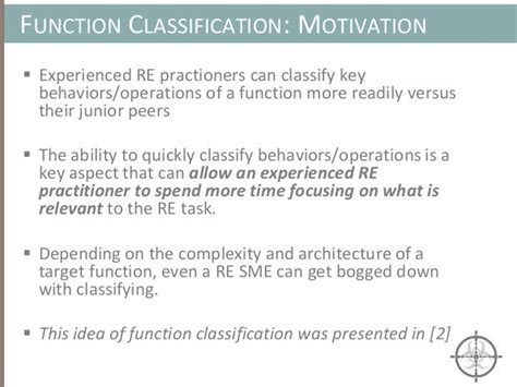 Automating Reverse Engineering Function Classification And Matching