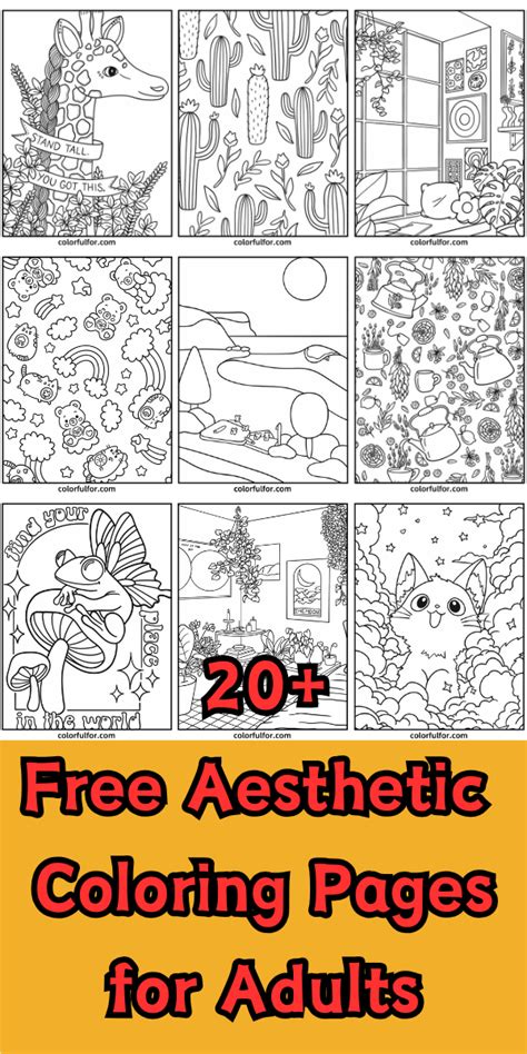 Cute Aesthetic Coloring Pages For Adults