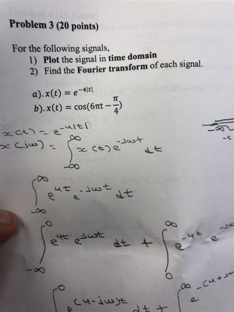 Solved Problem 3 20 Points For The Following Signals 1 Chegg Com