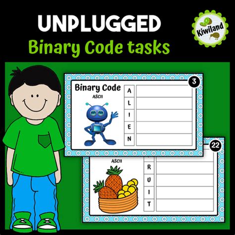 Binary Coding Unplugged Task Cards Ascii Teaching Resources
