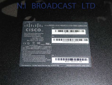 1x Cisco Cts Tx9k Camclstr 3x Hd Cameras For Cisco Tx9000 Telepresence Conferencing System N I