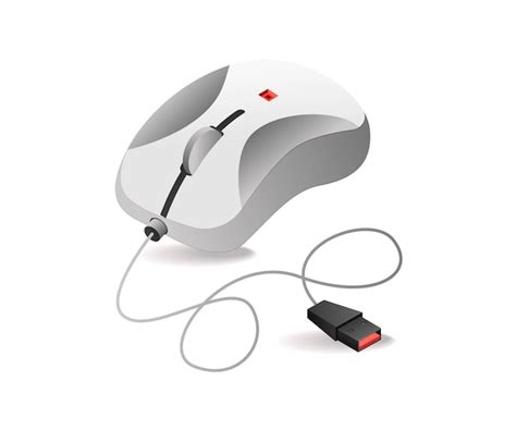 Premium Vector Computer Data Cable Mouse Isometric Illustration Concept