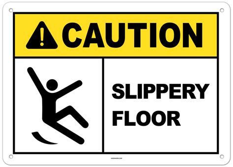 Caution Slippery Floor Sign