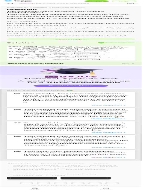 The Magnetic Force Between Two Parallel Conductors21two Long
