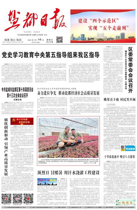 强化创新驱动 引领产业高质量发展 盐都日报