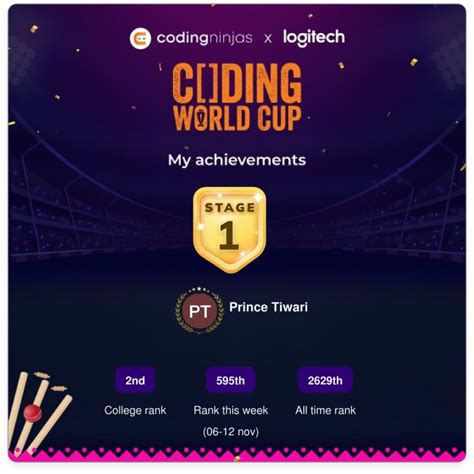 prince tiwari on linkedin coding world cup