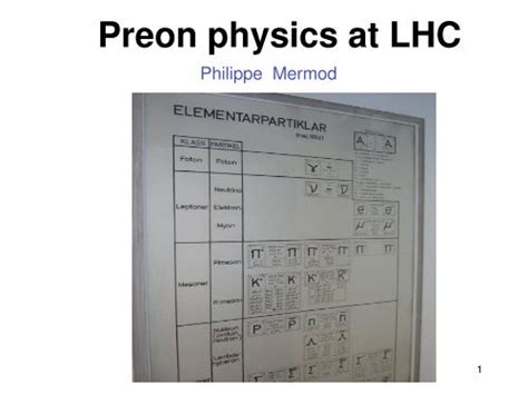 Preon Physics At Lhc