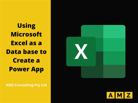 using microsoft excel as a database to create a power app power bi