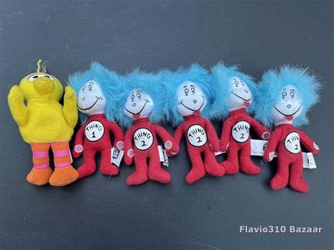 Kelloggs Dr Seuss The Cat In The Hat Plush Stuffed Toy Set 6x 4 In Tall 4671479432