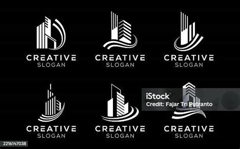 건물 및 Swoosh 로고 디자인 템플릿 세트 건설 및 투자를위한 현대적인 고립 된 건물 및 Swoosh 기호 0명에 대한 스톡 벡터 아트 및 기타 이미지 Istock