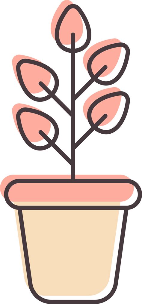 Plant Pot Icon In Pink Color 24157150 Vector Art At Vecteezy