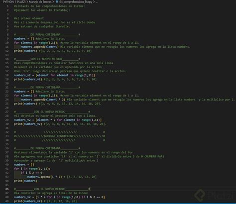 List Comprehension En Python Sintaxis Y Ejemplos Prácticos