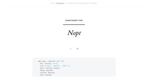 Nopt Cheatsheet