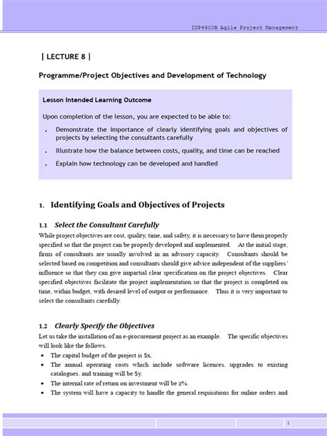 Lecture 8 Pdf Specification Technical Standard Procurement