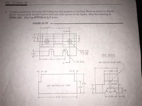 Solved 692 Chapter 26 4 Create A Multiview Drawing