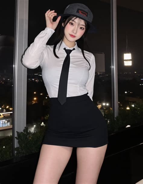 남친을 위해 교복을 입은 스무살 여친 dGirls AI Lookbook