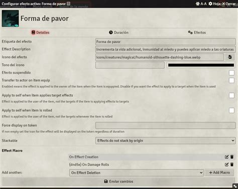 Automating Form Of Dread Using Macro Effects Module And Action Effects