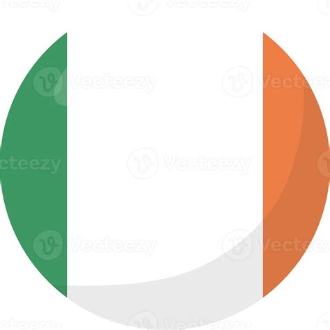 Ireland Flag Circle 3d Cartoon Style 33858418 Png