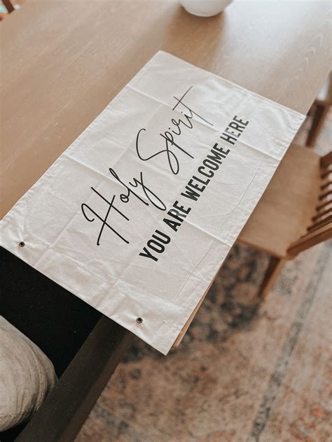 Holy Spirit Welcome Canvas Banner Welcome Sign Etsy