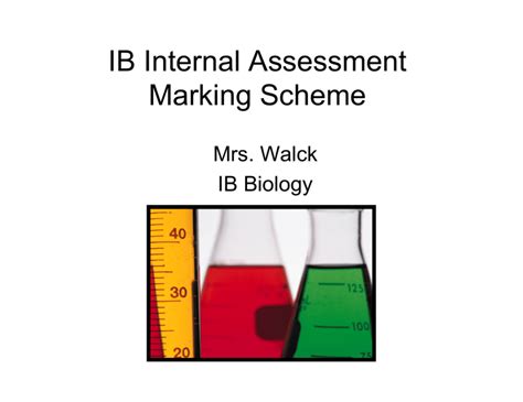 IB Internal Assessment