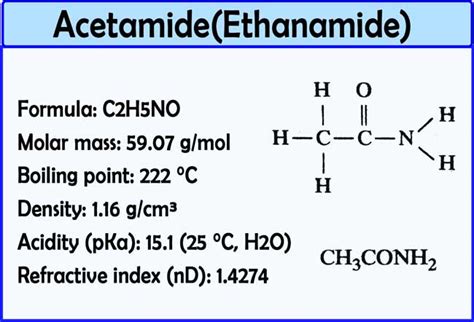 Is Acetamide Base Or Acid Preparation Properties Uses Chemistry Page
