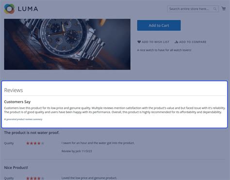 magento 2 ai product review summary amazon type reviews webkul