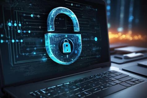 Lock Mark Cybersecurity Internet Information Technology Digital Concept Of Password Premium Ai