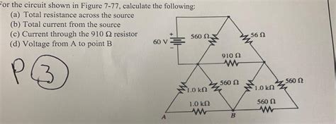 Solved For The Circuit Shown In Figure 7 77 Calculate The