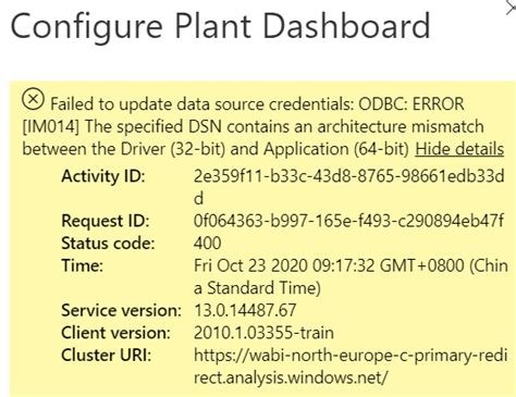 Report Cant Scheduled Refresh With Odbc Microsoft Fabric Community