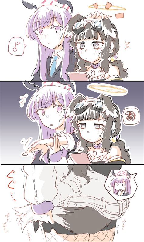 Hibiki And Utaha Blue Archive Drawn By Hariyaa Danbooru