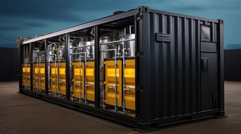 Premium AI Image Modern Mobile Container At A Construction Site Can Be Used For Storing Fuel
