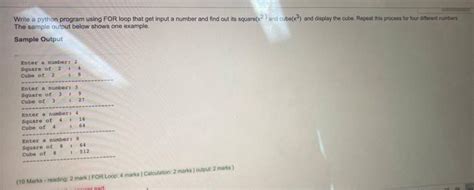 Solved Write A Python Program Using For Loop That Get Input