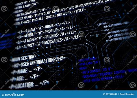 C Programming Hd Wallpaper In Vs Code Stock Image
