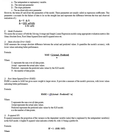 Sales Predictor Using Simple Linear Regression And Simple Moving
