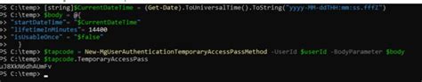 Managing Tap Access Codes With Microsoft Powershell Graph Module Vikas Sukhija