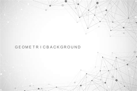 Technology Background With Plexus Effect Big Data Vector Image