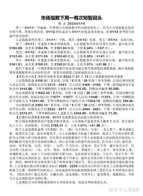 上周市场预测回头看01 1101 14 知乎