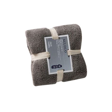 Badu Bg удебелена кърпа за баня от коралов флис Абсорбираща вода бързосъхнеща щадяща кожата мека