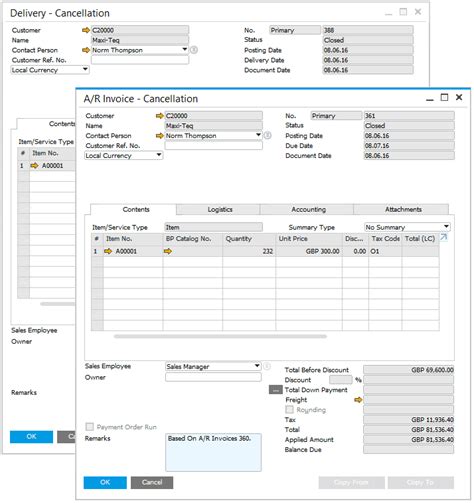 Sap Business One Tips Cancelling Documents Gets Easier Sap Business