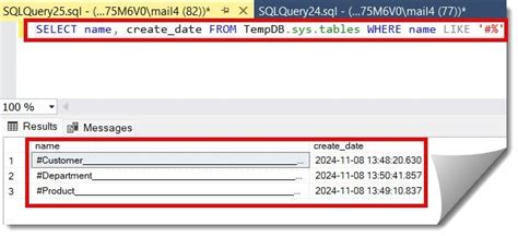 How To Find Temp Table In Sql Server