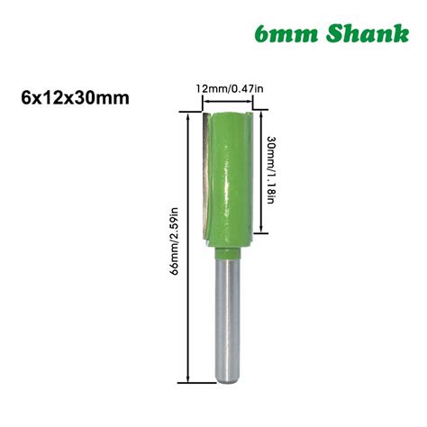 7pcs 6mm Shank Straight Bit Tungsten Carbide Single Double Flute Router Bit Wood Milling Cutter