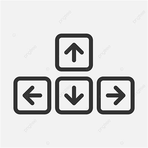 Pc Keyboard Arrow Keys Linear Vector Icon Line Vector Keyboard Vector Line Vector Keyboard