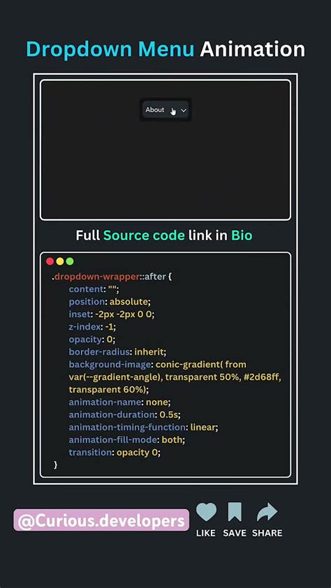 Drop Down Menu Animation Using Html Css Javascript Html Css Coding Technology Webdesign
